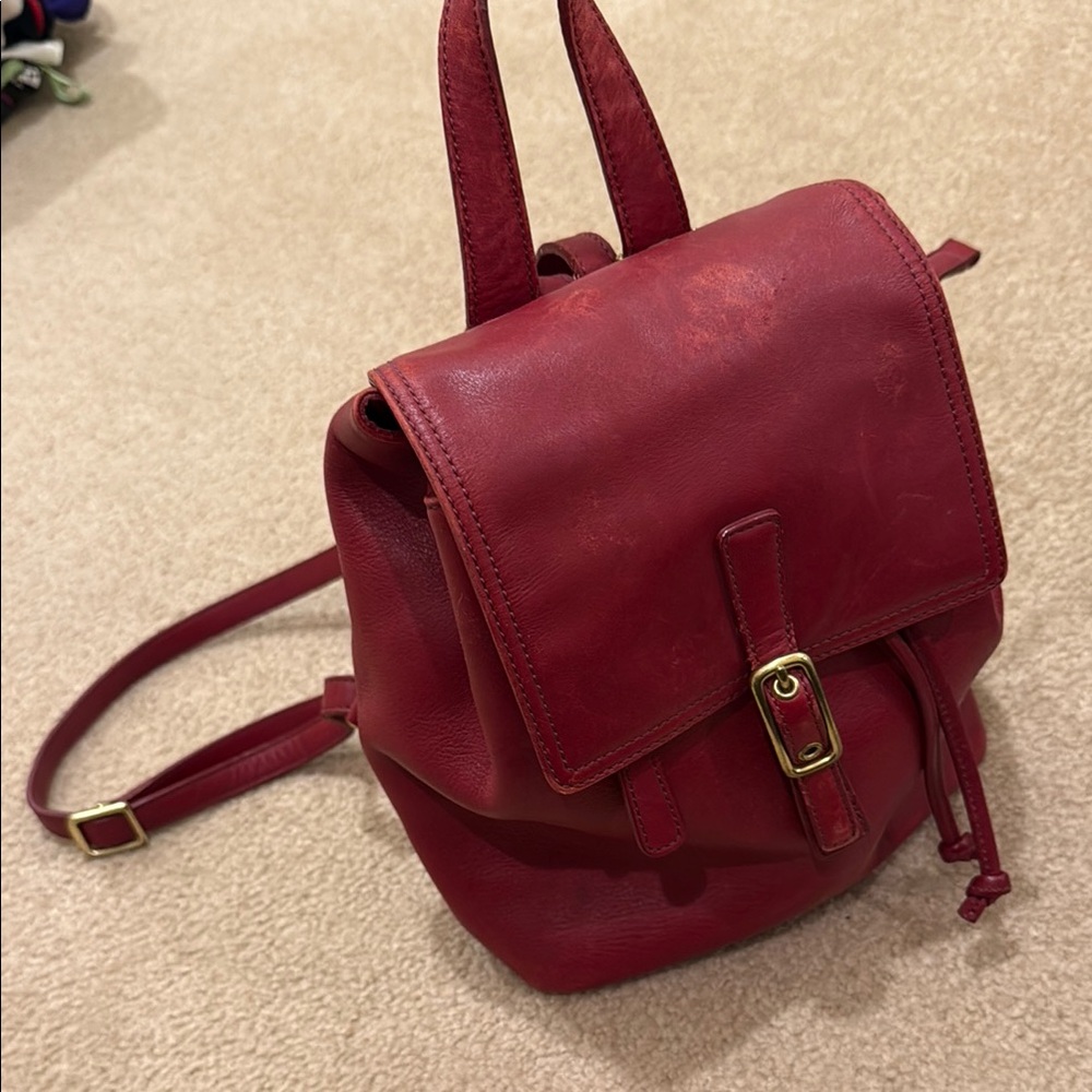 Coach Red Leather Backpack - Gem